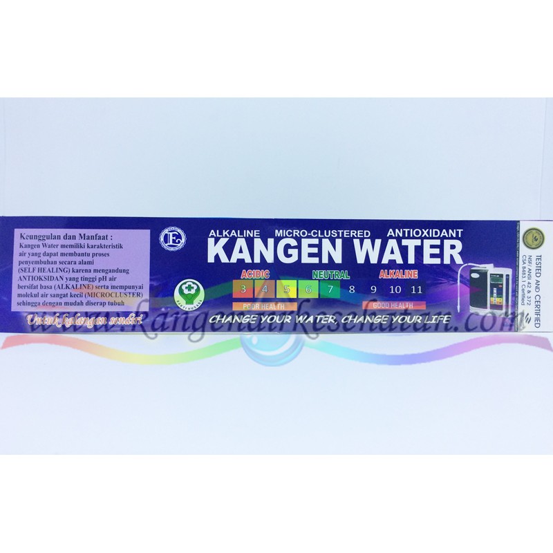 Jual Stiker Kangen Water Untuk Botol 1500 ml Sudah Laminating | Shopee ...