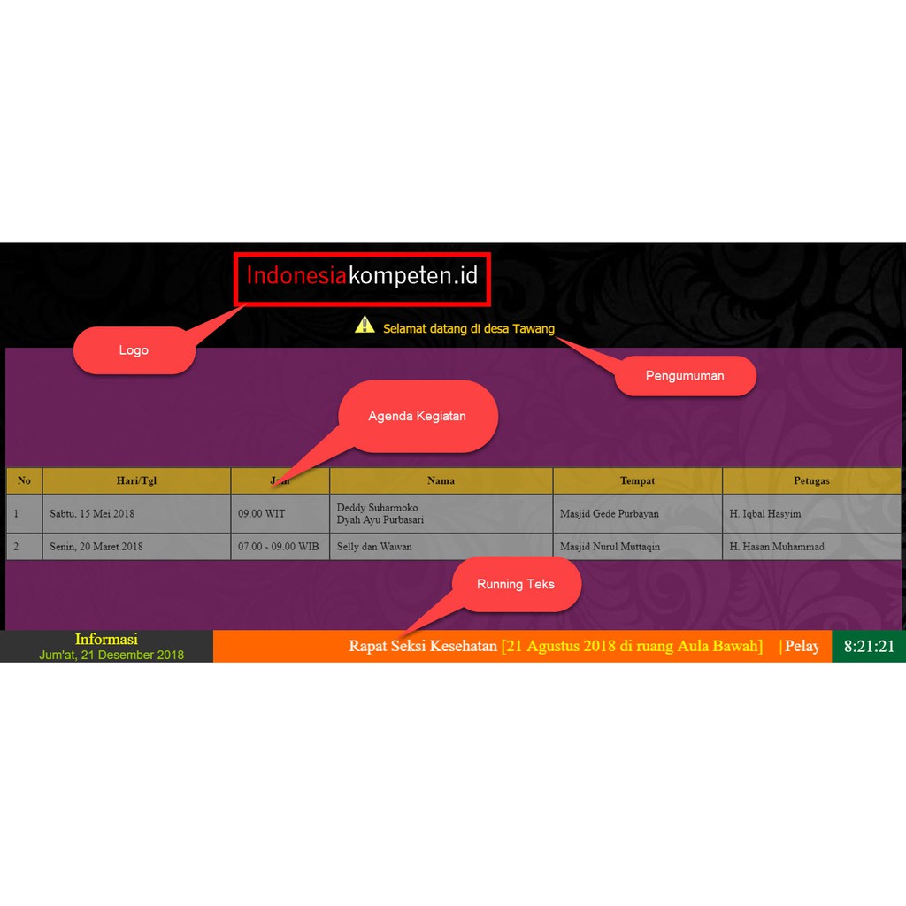 Jual Display Informasi Video Running Teks TV Promosi Cocok Untuk Toko ...