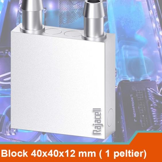 Jual Water Block Aluminium waterblock for Peltier 40x40 Cooling System ...