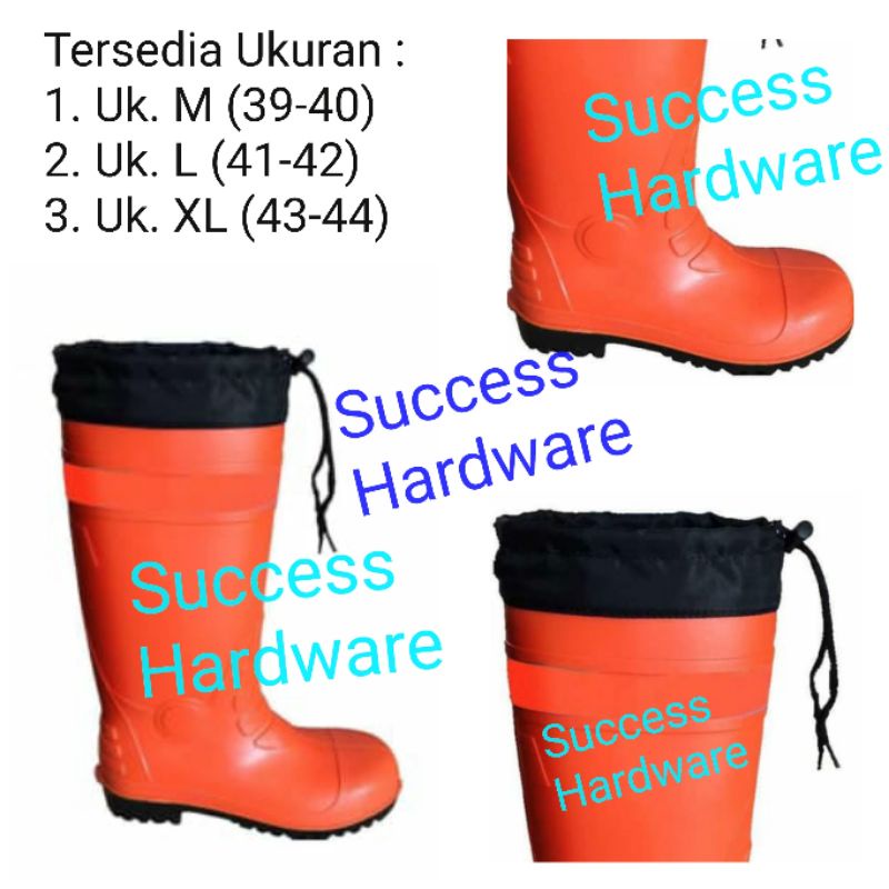 Jual KRISBOW SEPATU BOOT PVC DENGAN REFLEKTOR SAFETY BOOTS UK M L XL ...
