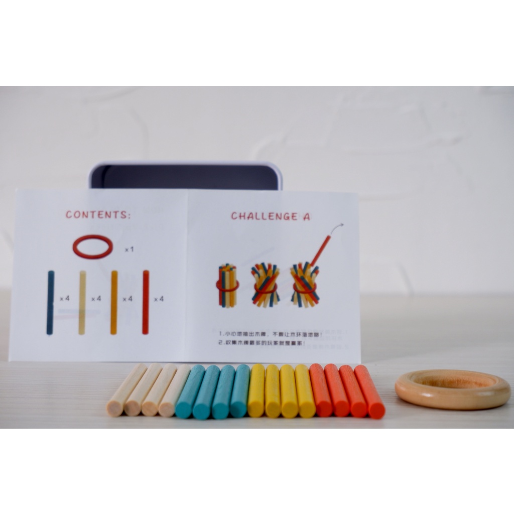 Jual Mainan Montessori Puzzle Kayu Games For Trip Balok / Blok Susun ...