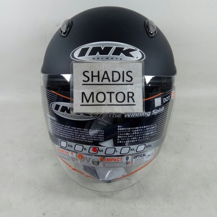 Jual Helm Motor Merk INK Model Centro Ukuran M Warna Black Doff ...