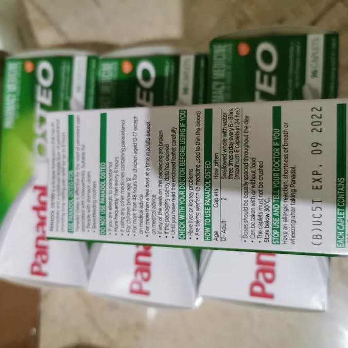 Jual panadol osteo 96 caplets obat tulang osteoarthritis osteoporosis ...