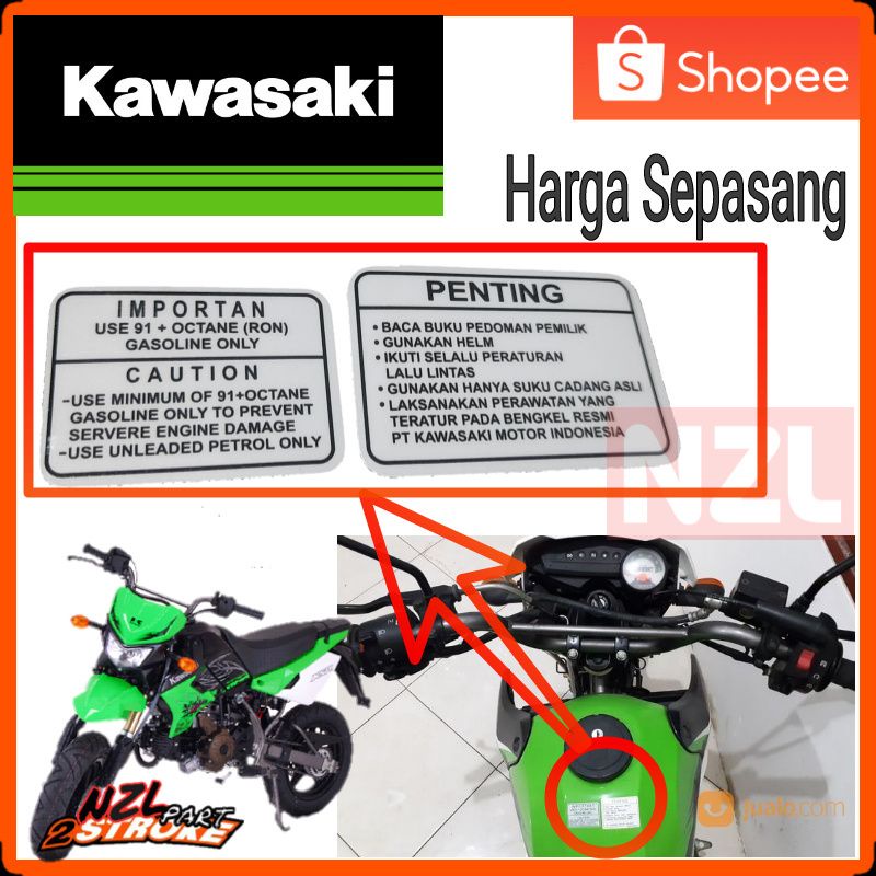 Jual sticker stiker emblem logo tulisan perhatian peringatan bensin ...