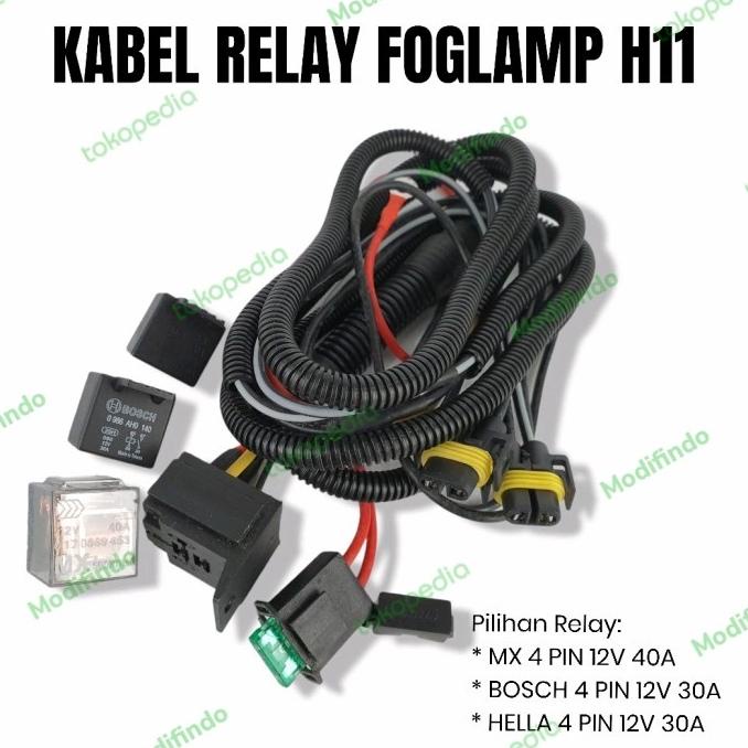 Jual KABEL RELAY LAMPU KABUT FOGLAMP SOKET H11 OUTPUT 2 LAMPU RELAY 4K ... Jual KABEL RELAY LAMPU KABUT FOGLAMP SOKET H11 OUTPUT 2 LAMPU RELAY 4K ...
