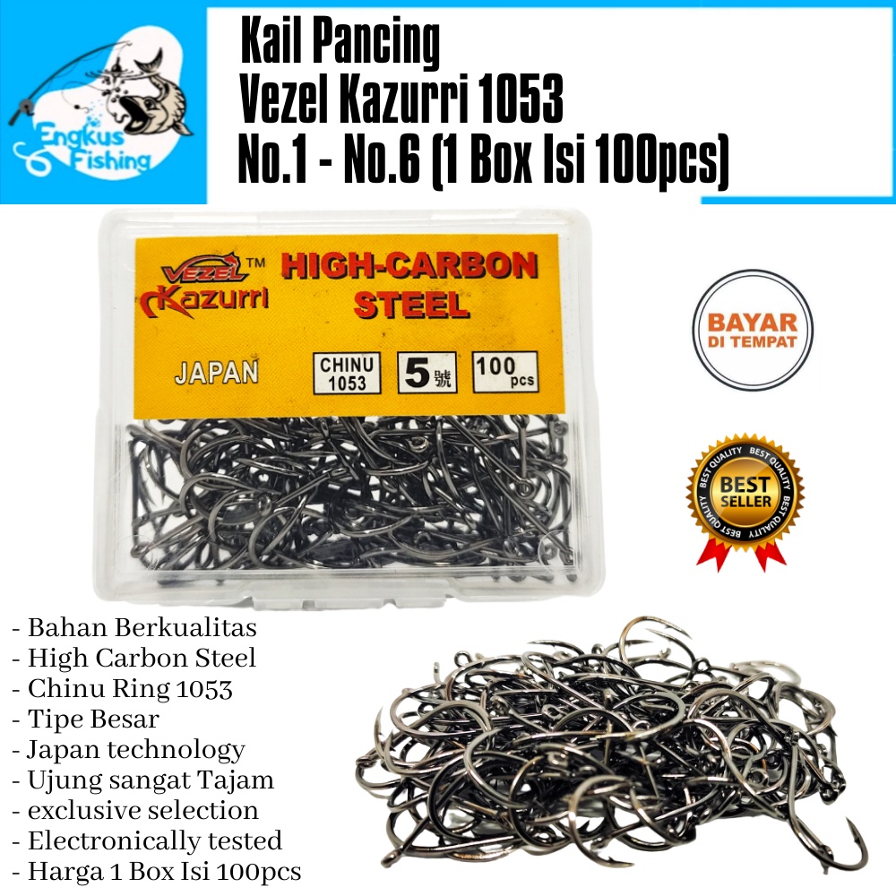Jual Kail Pancing Vezel Kazurri Chinu Ring 1053 / 1054 Isi 100pcs/Box ...