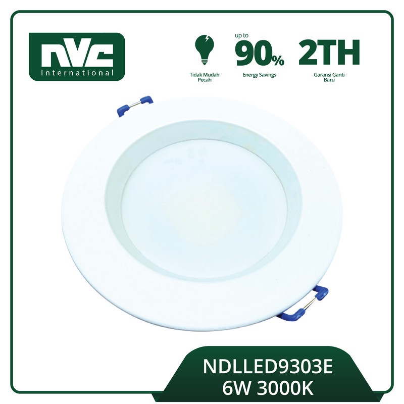 Jual Lampu NVC Downlight LED NDLLED9303E 6W (3000K/4000K/6500K ...