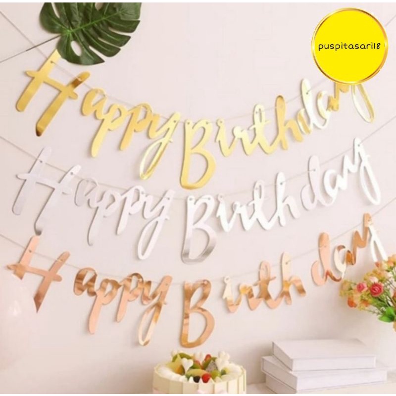 Jual tulisan huruf happy birthday dekorasi ulang tahun | Shopee Indonesia