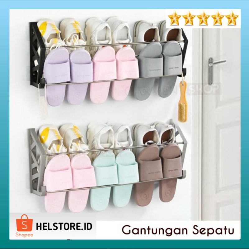 Jual RAK SEPATU SANDAL GANTUNG MINIMALIS / Rak Sepatu Sandal Susun ...