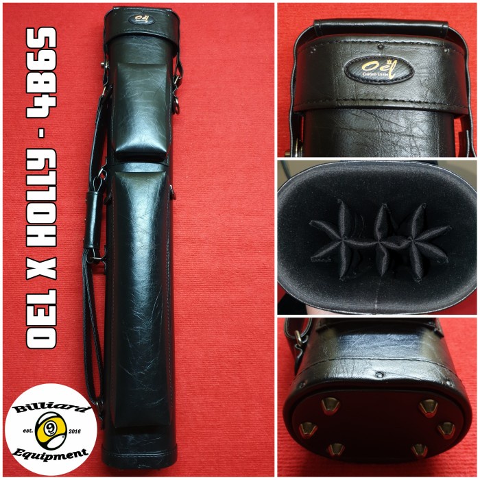 Jual {dianastore} Oel X Holly Cue Case 4x6 - Black Leather Tas Billiard ...