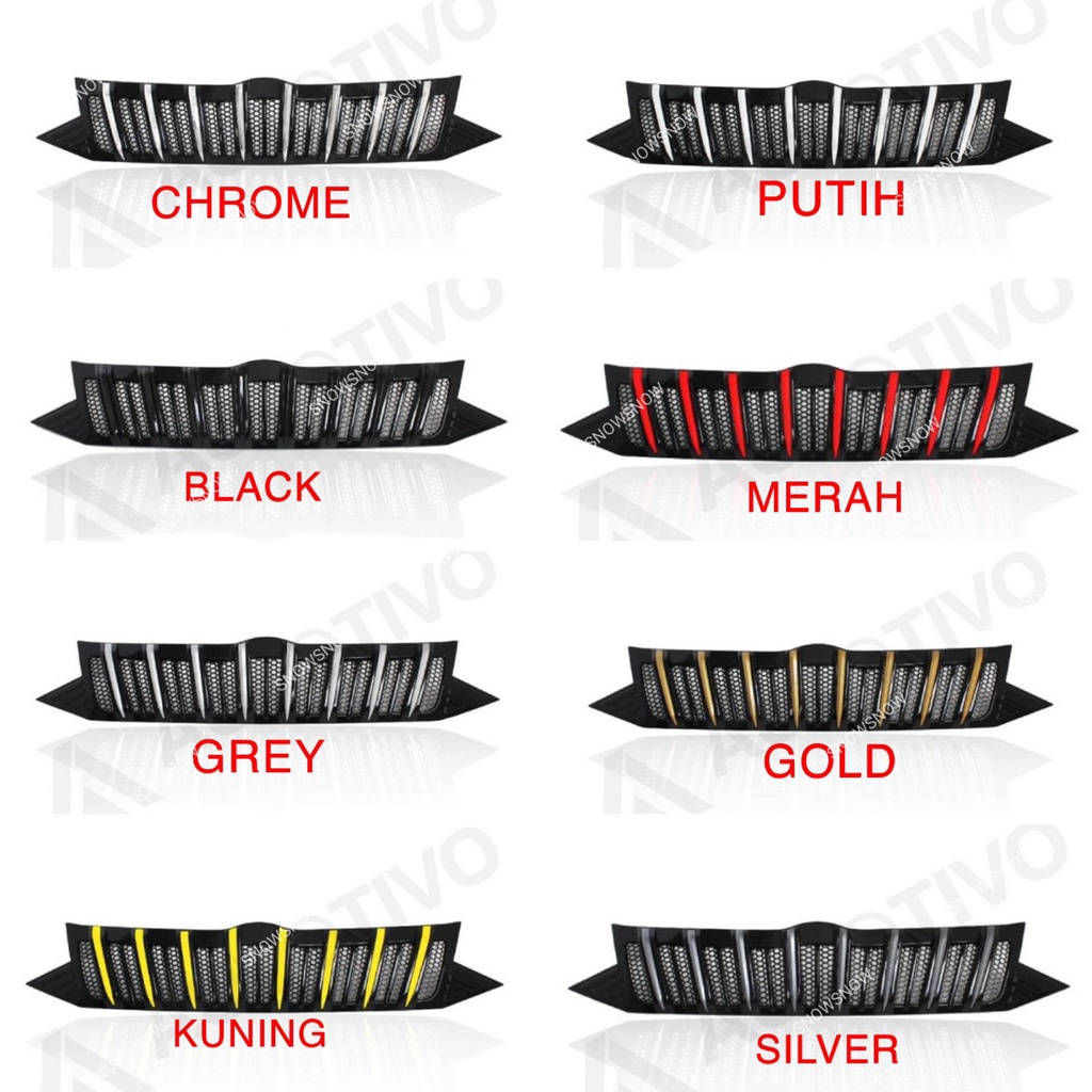 Jual Grill Depan Ayla 2017 2022 Appolo Hitam List Chrome Merah Putih ...