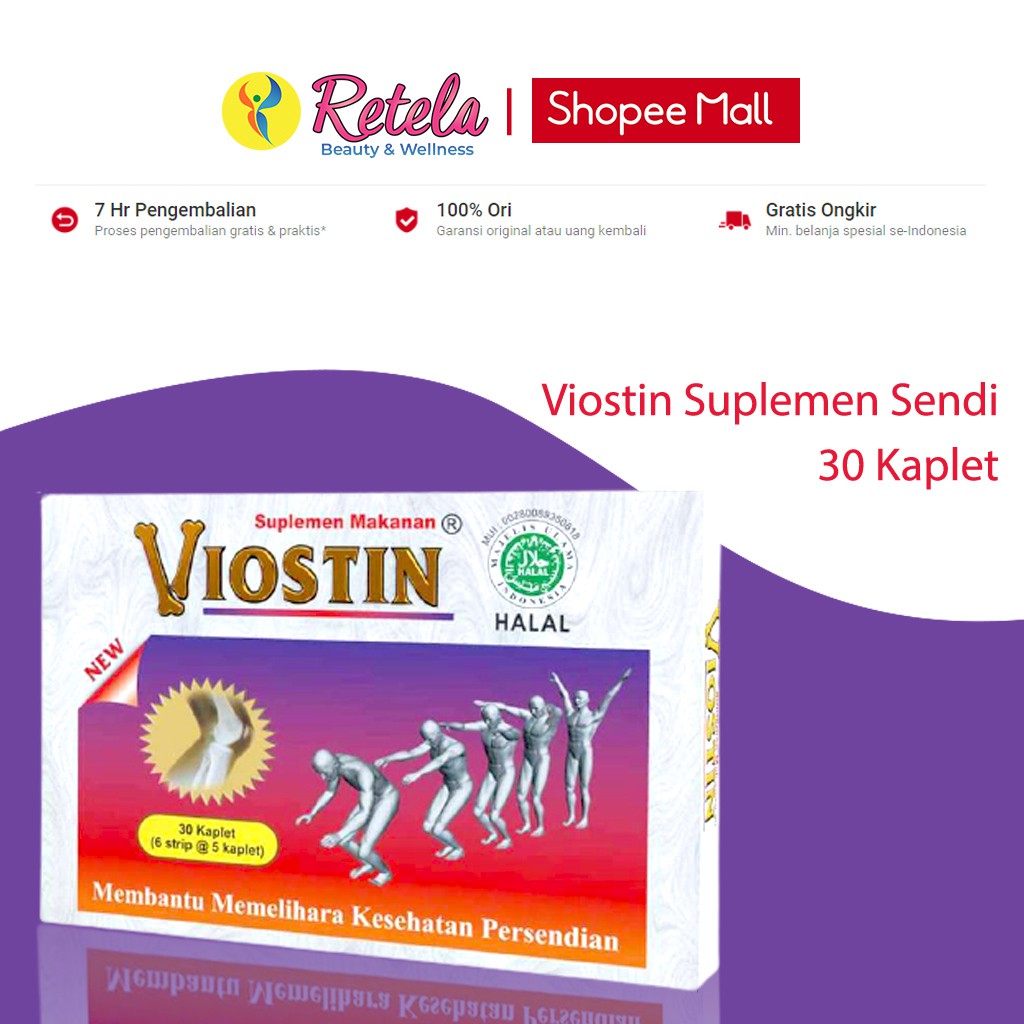 Jual Viostin Suplemen Sendi - 1 Box Isi 30 Kaplet / Halal | Shopee ...