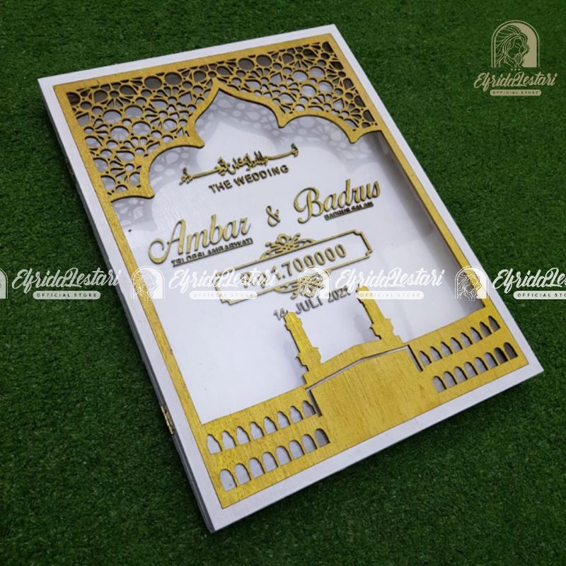 Jual CUSTOM!! Box Mahar White-gold plywood | Shopee Indonesia