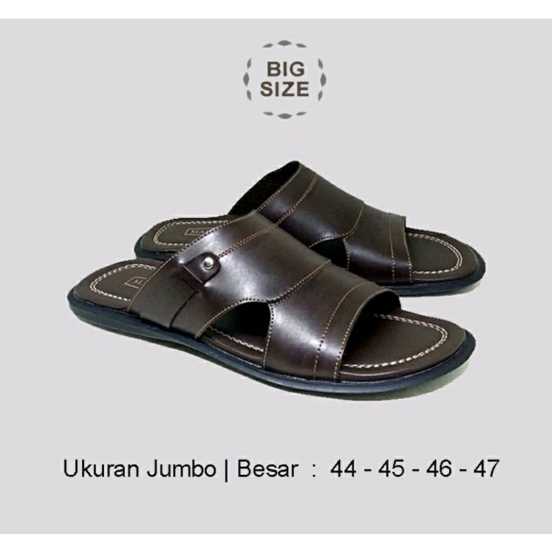 Jual UKURAN LUAR NEGRI / Sendal MK-01 Kokop Brown JUMBO 44-47 Sandal ...