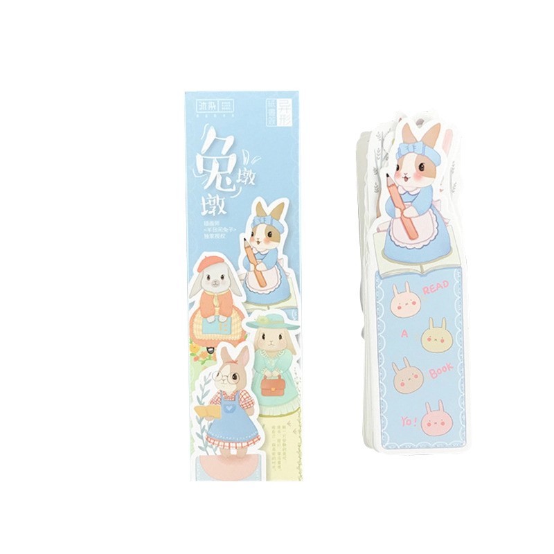 Jual [PER BOX] Pembatas Buku / Paper Bookmark Cute Rabbit | Shopee ...