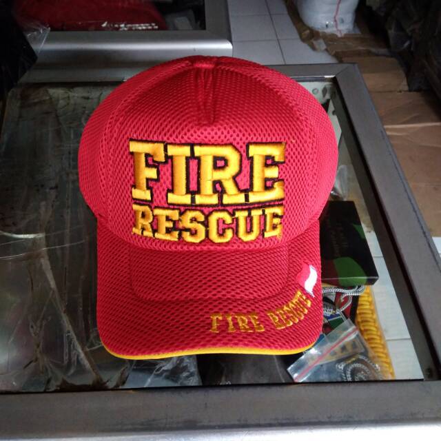 Jual TOPI FIRE RESCUE JARING DOUBLE MASK/TOPI PEMADAM KEBAKARAN ...