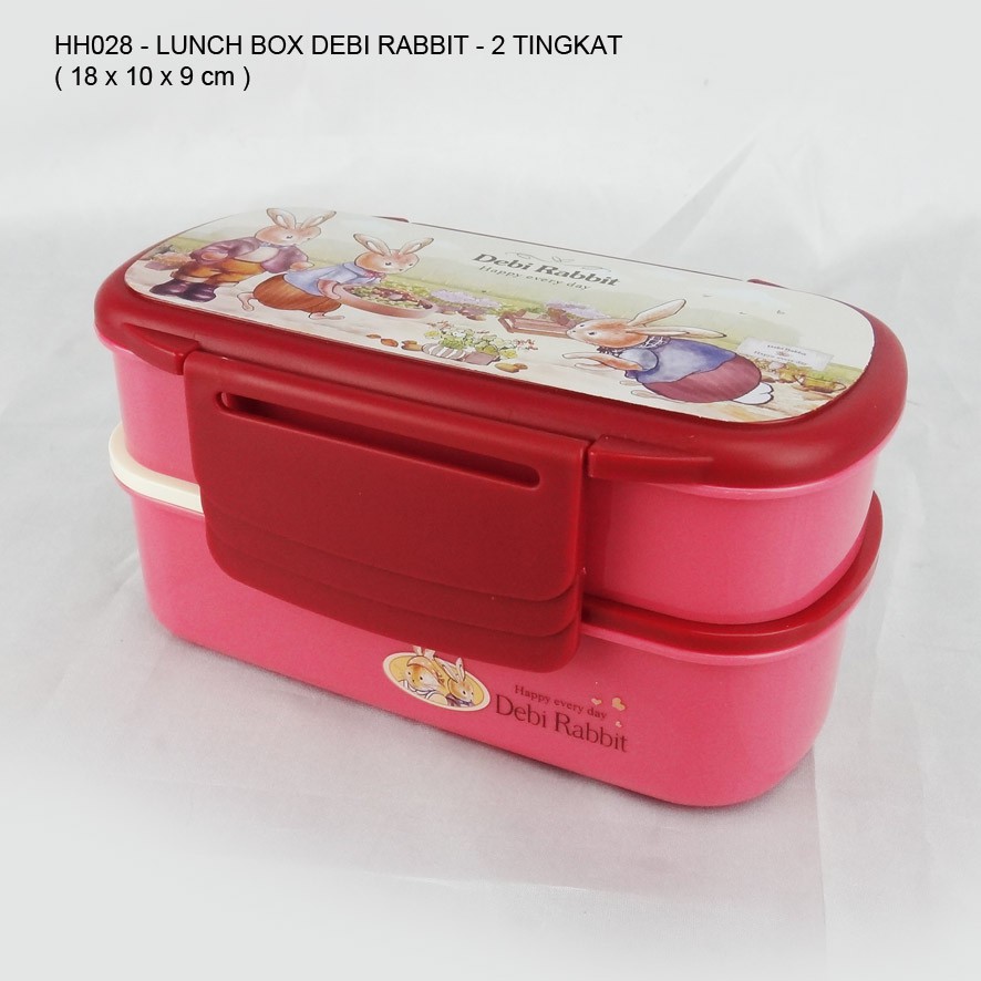 Jual Kotak Makan / Lunch Box Debi Rabbit - 2 Susun | Shopee Indonesia
