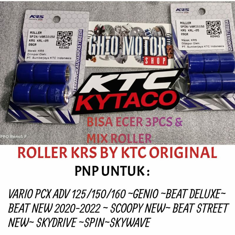 Jual ROLLER KRS VARIO 125 ROLER LOLER RULER KRS BY KTC KITACO RACING ORIGINAL VARIO 125 150 160 ...