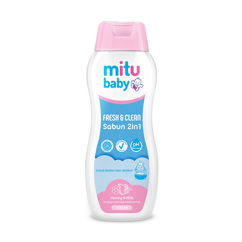 Jual Mitu Baby Sabun 2in1 Honey Milk/Fresh & Clean Botol 200ml | Shopee ...