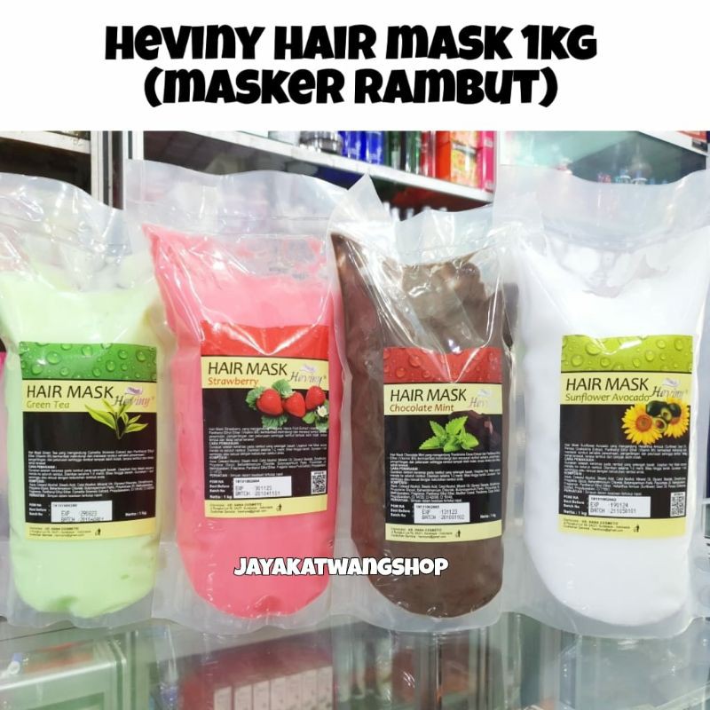 Jual MASKER RAMBUT Heviny Hair Mask 1kg Aroma Cholate Mint / Green Tea ...