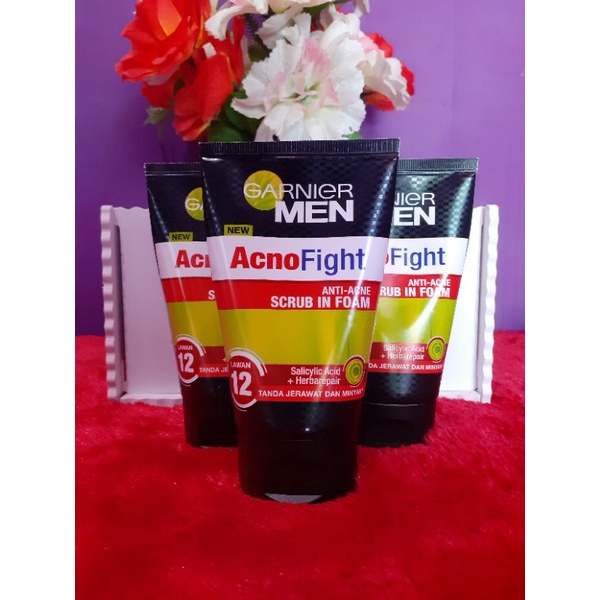 Jual GARNIER MEN ACNO FIGHT ANTI-ACNE SCRUB IN FOAM (100ml) | Shopee ...