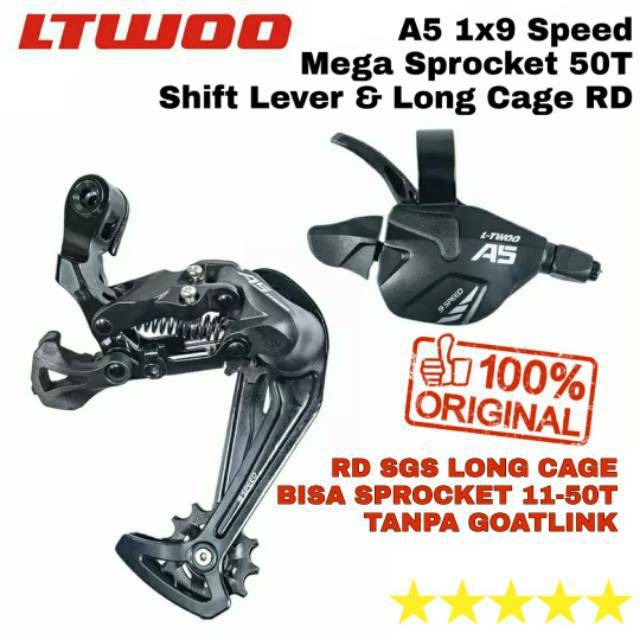 Jual RD Shifter LTWOO A5 9 Speed Sprocket Cassette 50T Cocok Sram Not ...