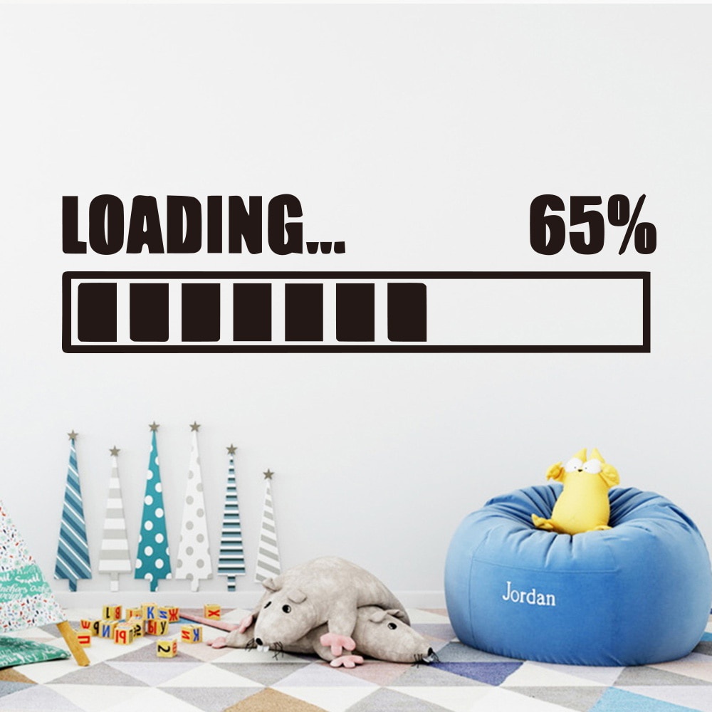 Jual Wall Cutting Stiker Dinding Funny Game Loading Wall Sticker for ...