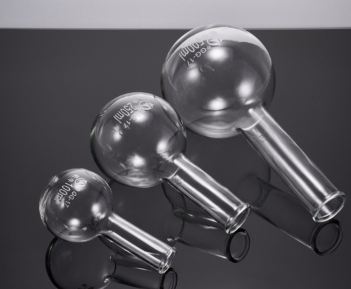 Jual SHUNIU Borosilicate Glass Long Neck Round Bottom Boiling Flask ...