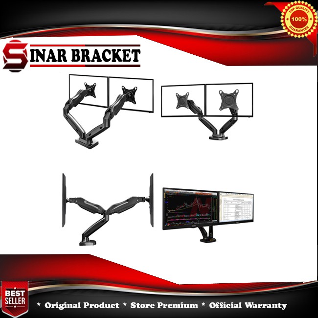 Jual NORTH BAYOU NBF160 NB F160 BRACKET MONITOR JEPIT MEJA 2 LED ...