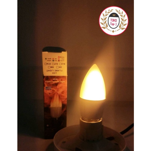 Jual lampu api led Lilin 3w /lampu api e27 efek api | Shopee Indonesia