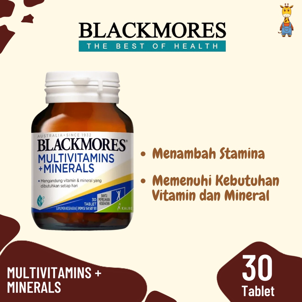 Jual Blackmores Multivitamins + Minerals 30 & 120 Tablet - Suplemen ...