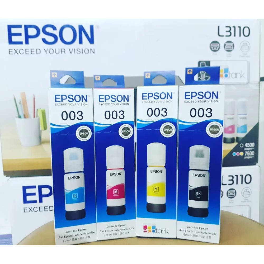 Jual Tinta Epson 003 Original Refill Ink Printer L3110 L3150 L 3110 L ...