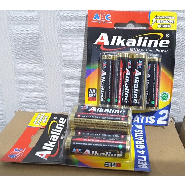 Jual Baterai ABC Alkaline A2 Isi 6 pcs / AA 4+2 Batre jam 06-2029 ...