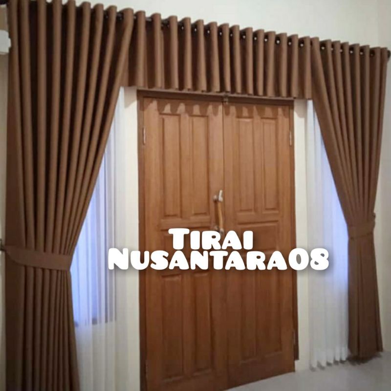 Jual Satu Set Gorden Poni Jendela Atas Pintu Tengah Ruang Tamu Tinggi ...