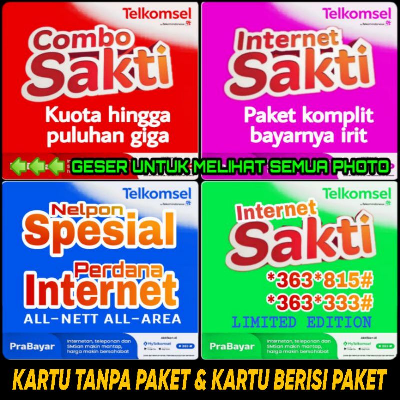 Jual KARTU PERDANA TELKOMSEL COMBO SAKTI & PAKET MURAH LAINNYA | Shopee Indonesia