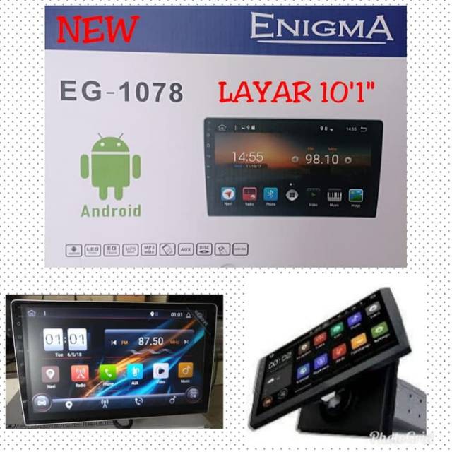 Jual HEAD UNIT ANDROID 10 INCH 4G LTE SIM CARD ROTATE MOTORIZE ENIGMA 101 | Shopee Indonesia