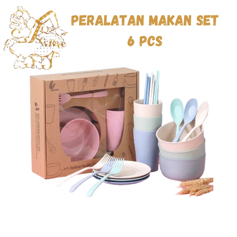 Jual PERALATAN MAKAN KELUARGA SET 6 PCS | Shopee Indonesia