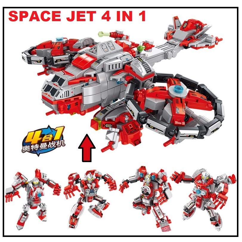 Jual 4iN1 DIY BRICK SUSUN DIY PESAWAT SPACE ROKET ROBOT ULTRAMAN MAINAN ...