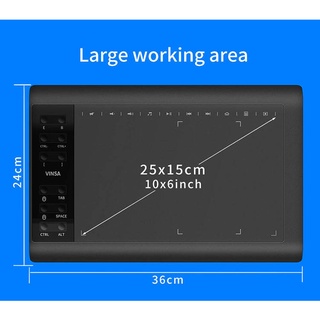 Jual Drawing Graphic Pen Tablet 10 inch VINSA 1060Plus Digital Drawing ...