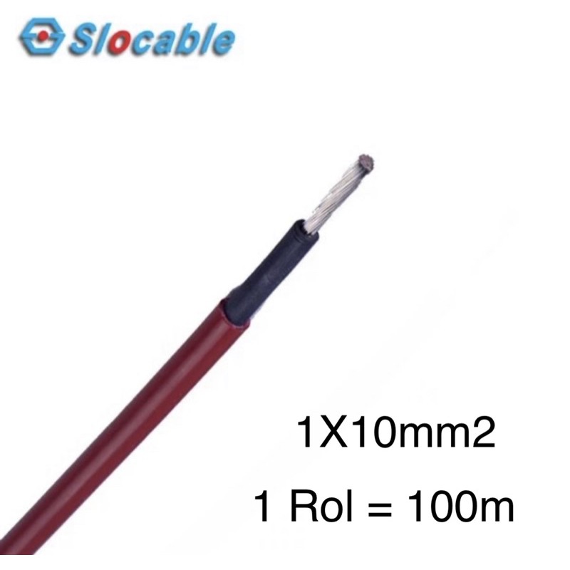 Jual Slocable PV-1F 1 Rol 100 meter Red Kabel Panel Surya 10mm2 Solar ...