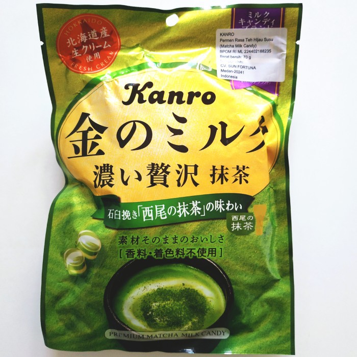 Jual Kanro Premium Matcha Milk Candy / Permen Jepang Rasa Green Tea 70 gr | Shopee Indonesia