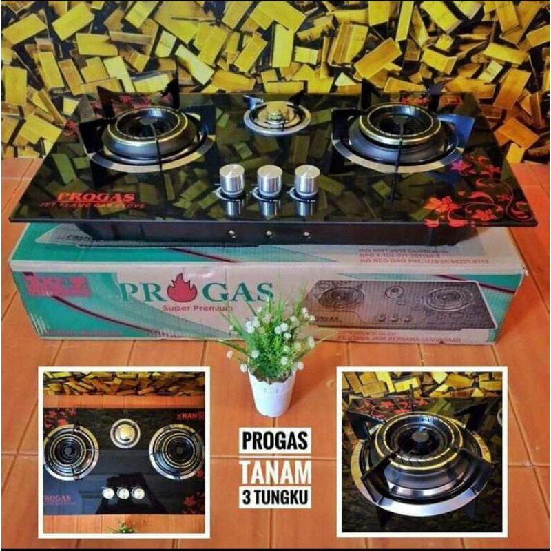 Jual kompor tanam pro gas 3 tungku | Shopee Indonesia