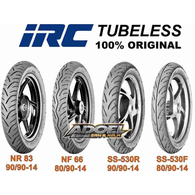 Jual Ban Tubeless Matic Ring 14 IRC NF66 80/90 dan NR83 90/90 14 tubles ...