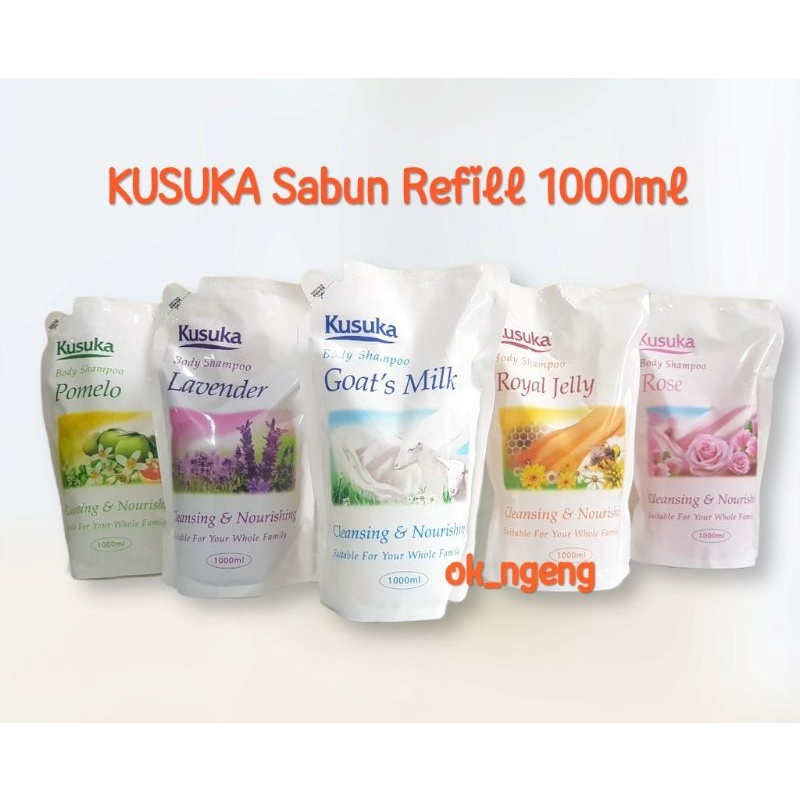 Jual ok_ngeng (ORI) KUSUKA Sabun Mandi Refill 1000ml Free Packing ...