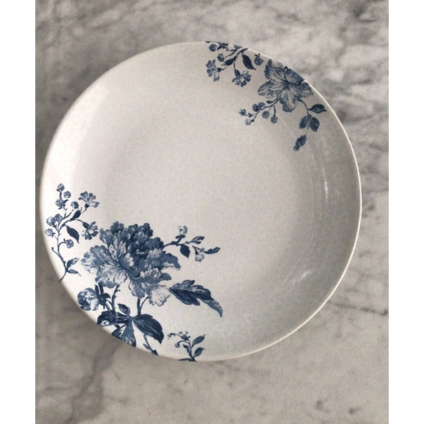 Jual PIRING DINNER SANGO MOTIF BUNGA BIRU DIAMETER 27CM | Shopee Indonesia