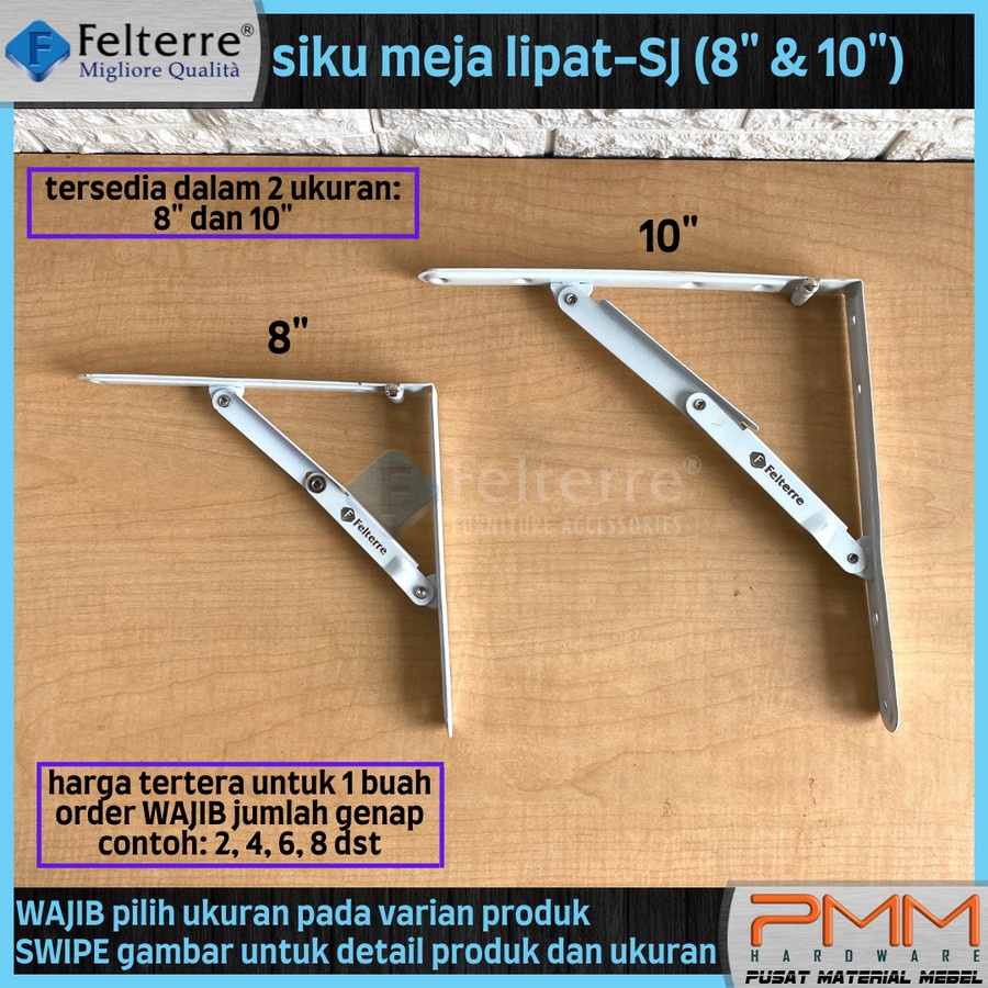 Jual siku meja lipat SJ FELTERRE | folding hinge table engsel besi ...