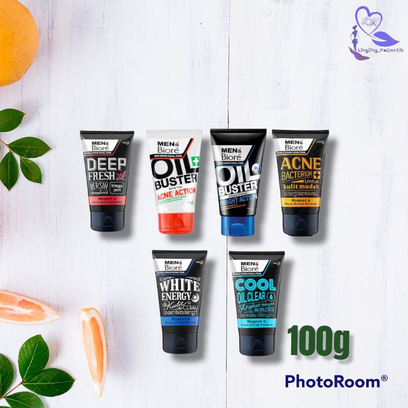 Jual BIORE MAN's Double Scrub Facial Foam 100g | Shopee Indonesia