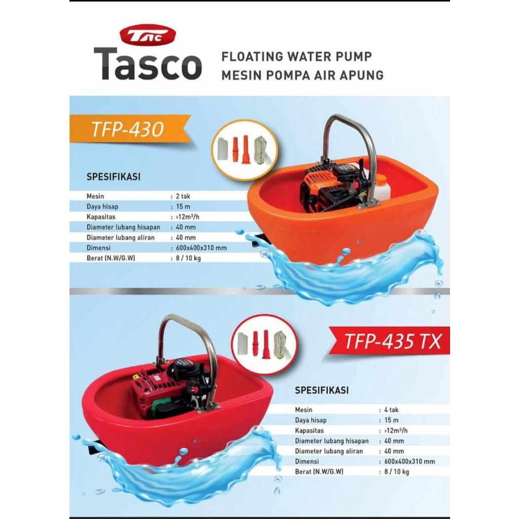 Jual Pompa Air Apung Siram Bawang - Floating Water Pump 2tak Tasco TFP ...