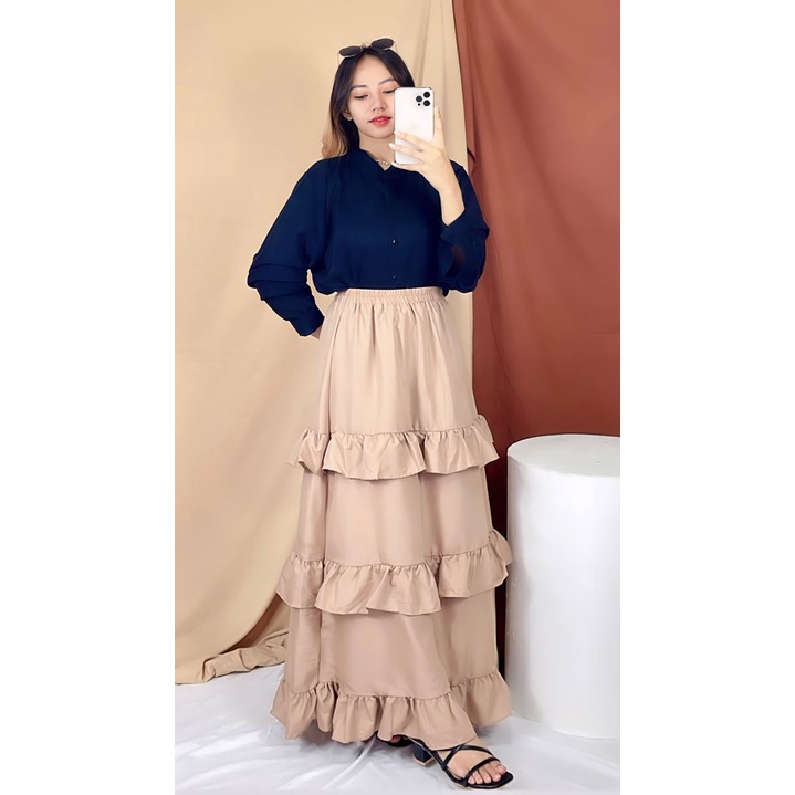 Jual RX Fashion - YORIE SKIRT KATUN TWISTCONE/ Korean Skirt / Rok ...