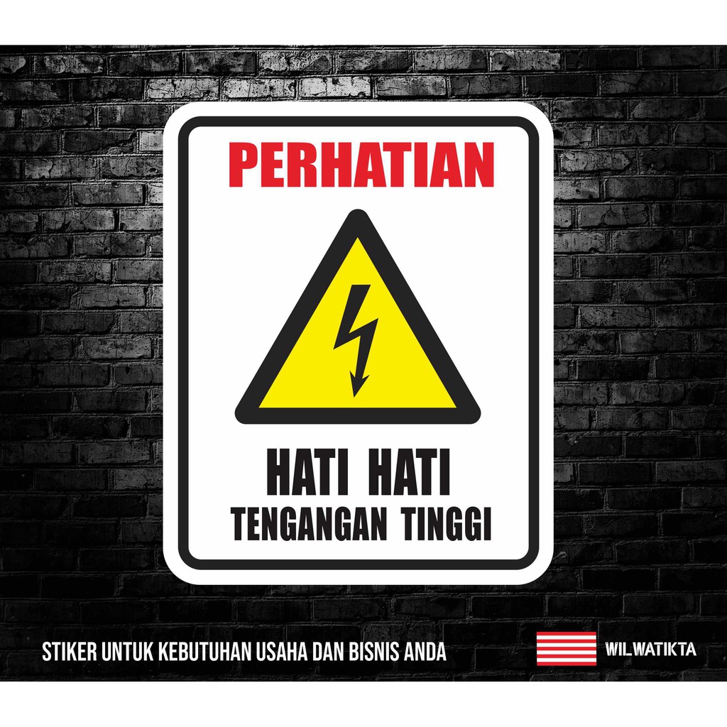 Jual Sticker Safety Sign K3 Panel Listrik Bertegangan Tinggi 30cm ( Min ...